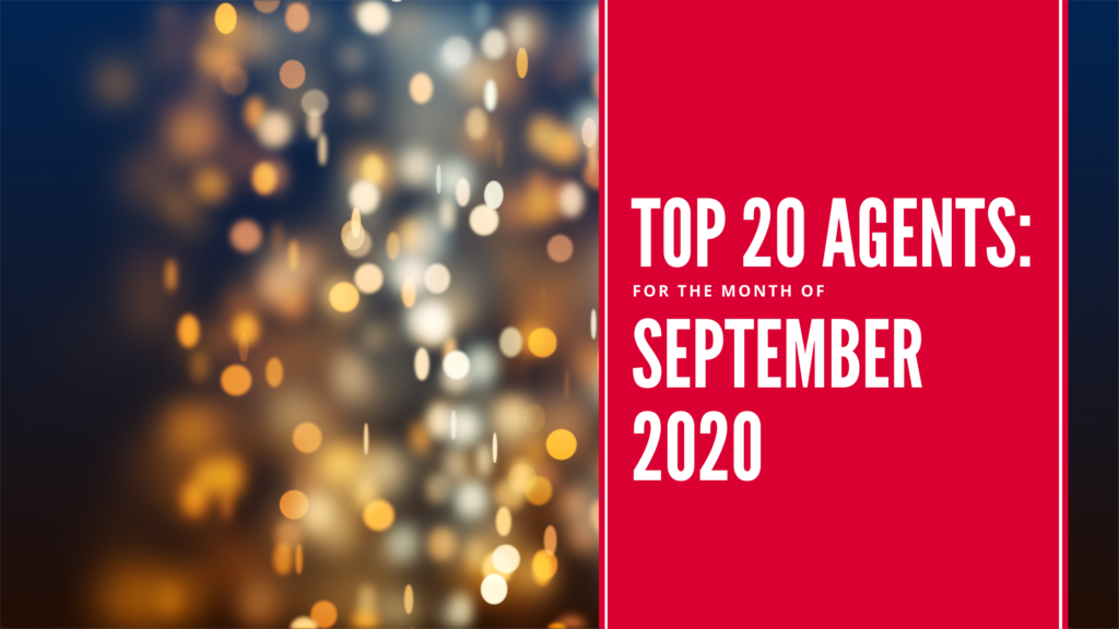 Outstanding Agents: Top 20 Placed Agents in September 2020