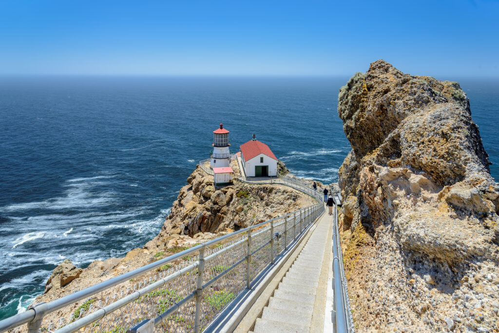 Ladder steps down. Point Reyes Lighthouse, California - Sacramento Real ...